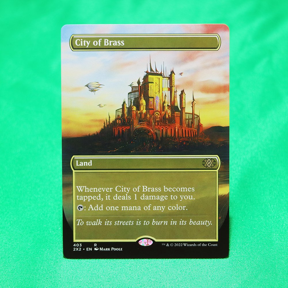 City of Brass #403 Double Masters 2022 (2X2) Hologram mtg proxy magic the gathering proxies ...