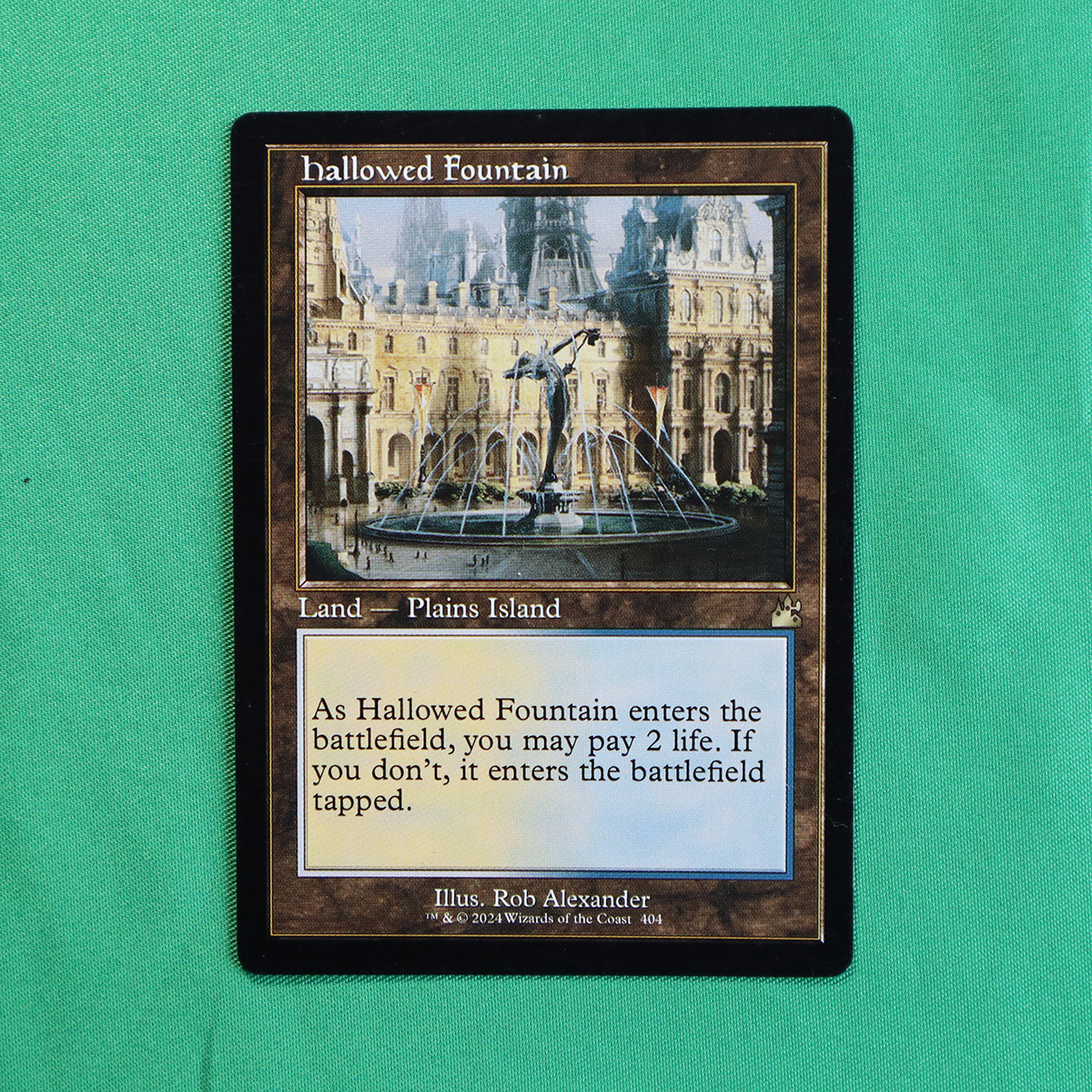 Hallowed Fountain Ravnica Remastered (RVR) Retro frame – PROXY KING MTG ...