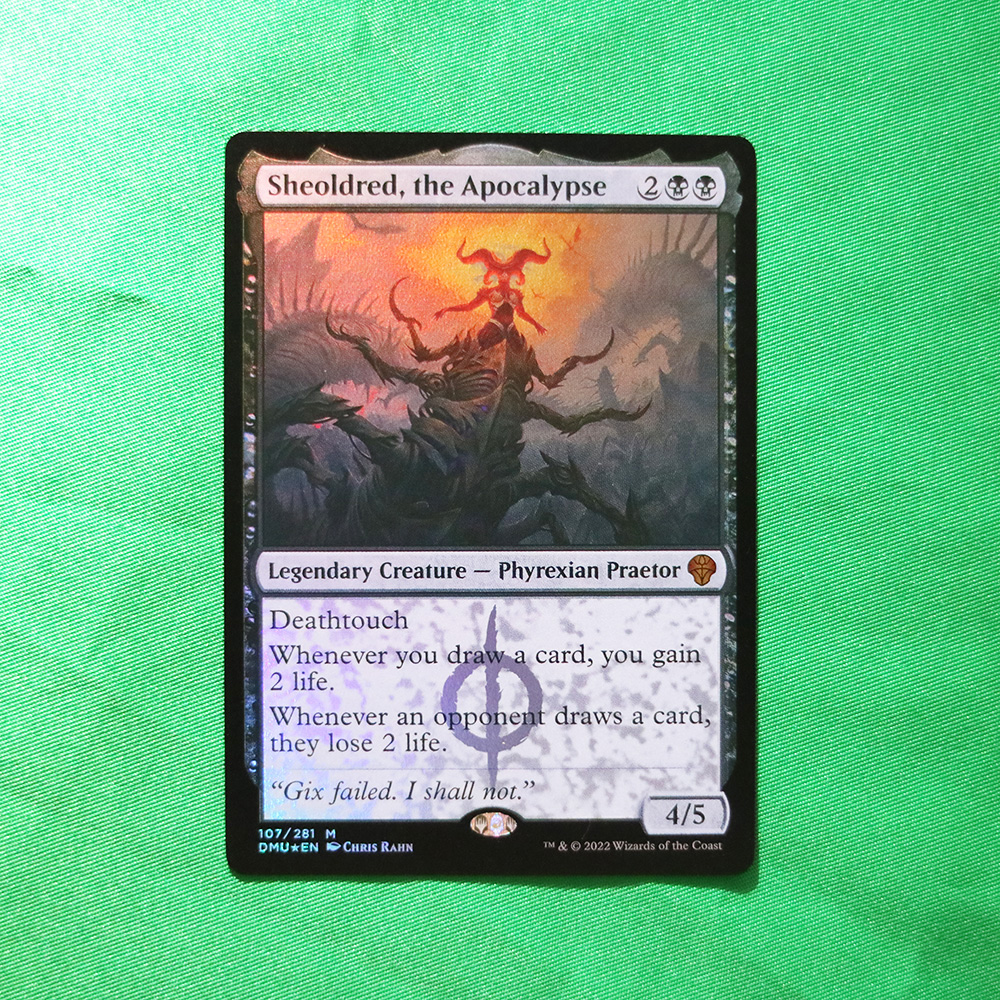 Sheoldred, the Apocalypse #107 DMU foil mtg proxy magic the gathering ...