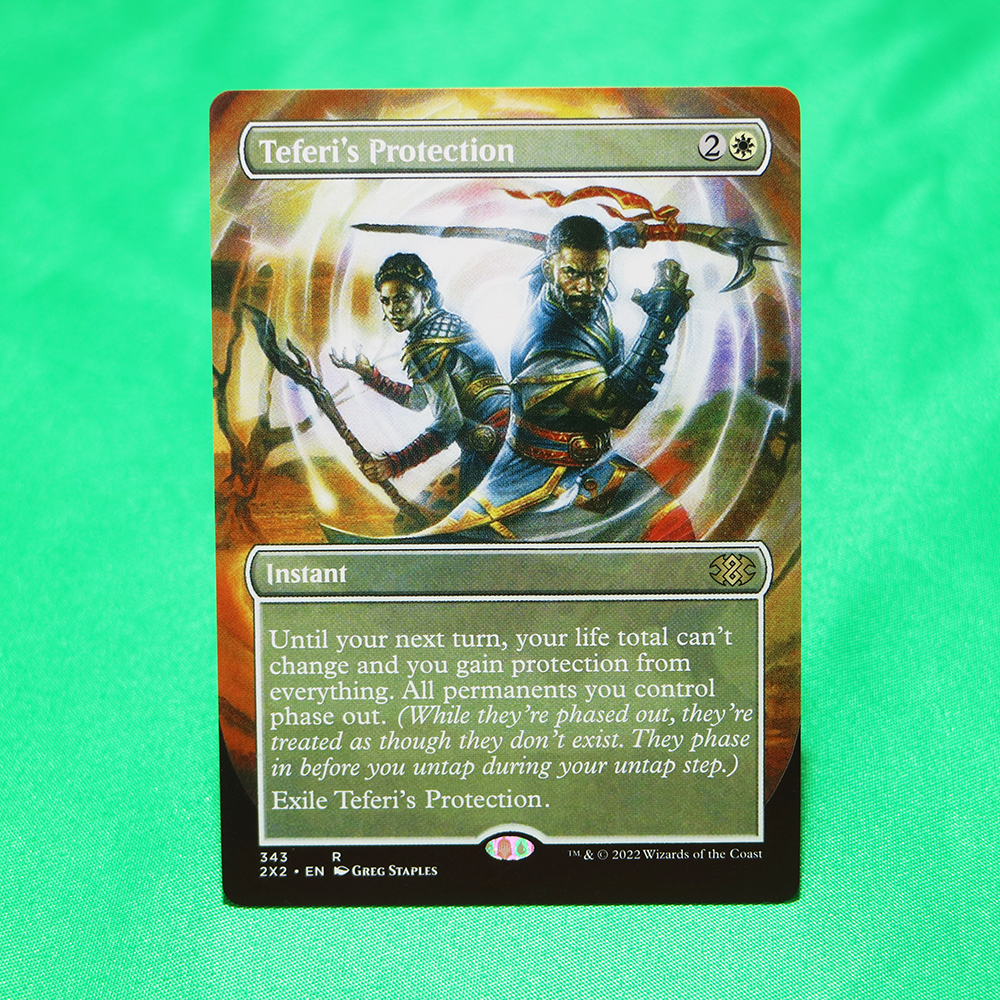 Teferi’s Protection #343 Double Masters 2022 (2X2) Hologram mtg proxy magic the gathering ...